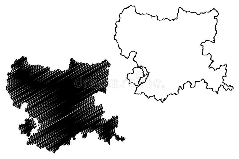 Tonk District Rajasthan State, Republic of India Map Vector ...