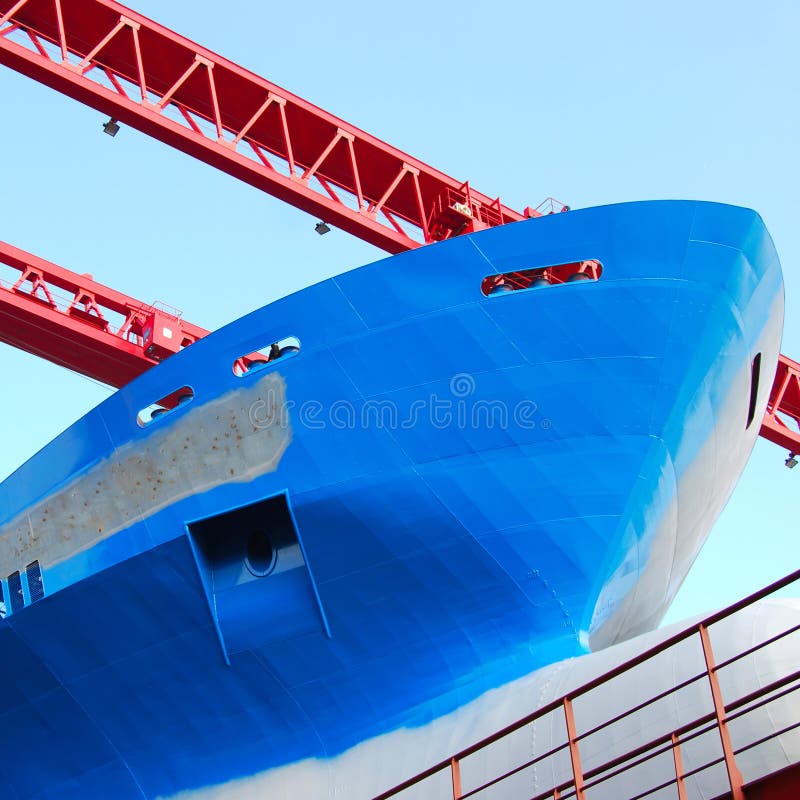 Tonnage Steel Ship is Under Construction in Shipyard, Shipbuilding ...