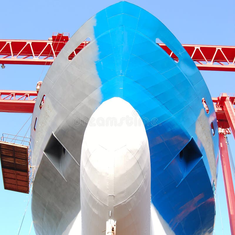 Tonnage Steel Ship is Under Construction in Shipyard, Shipbuilding ...