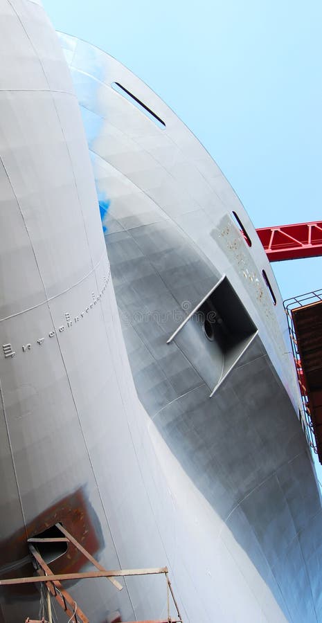 Tonnage Steel Ship is Under Construction in Shipyard, Shipbuilding ...