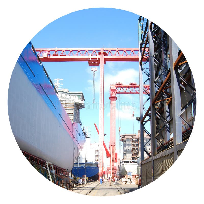 Tonnage Steel Ship is Under Construction in Shipyard, Shipbuilding ...