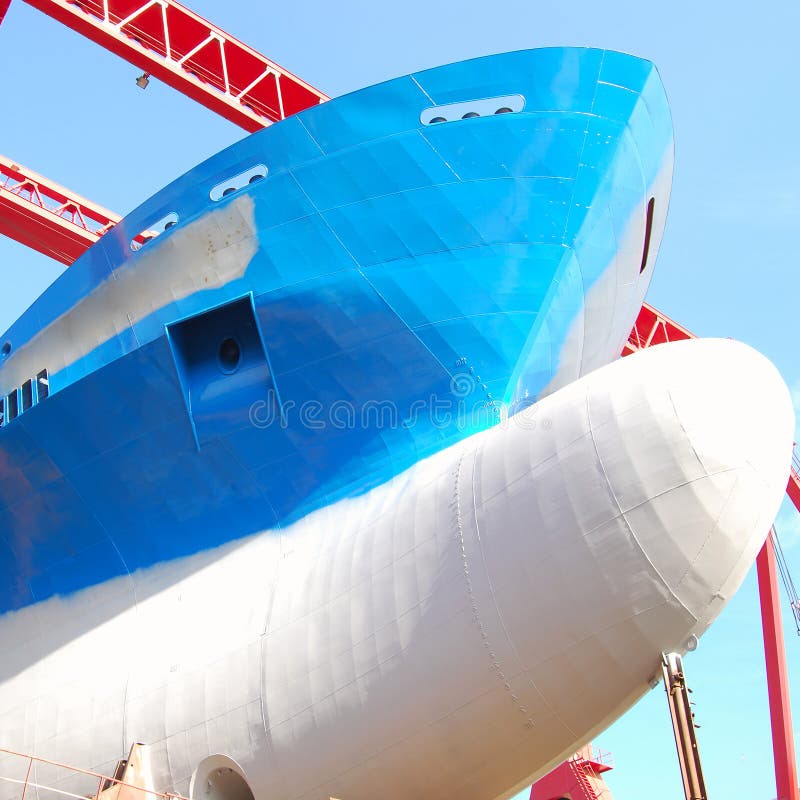 Tonnage Steel Ship is Under Construction in Shipyard, Shipbuilding ...