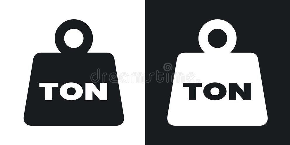 Tonne Icon Vector Set on White Background Stock Vector - Illustration ...