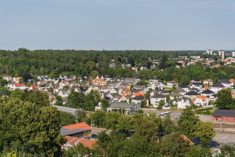 Tonsberg by day panorama stock image. Image of destinations - 90581325