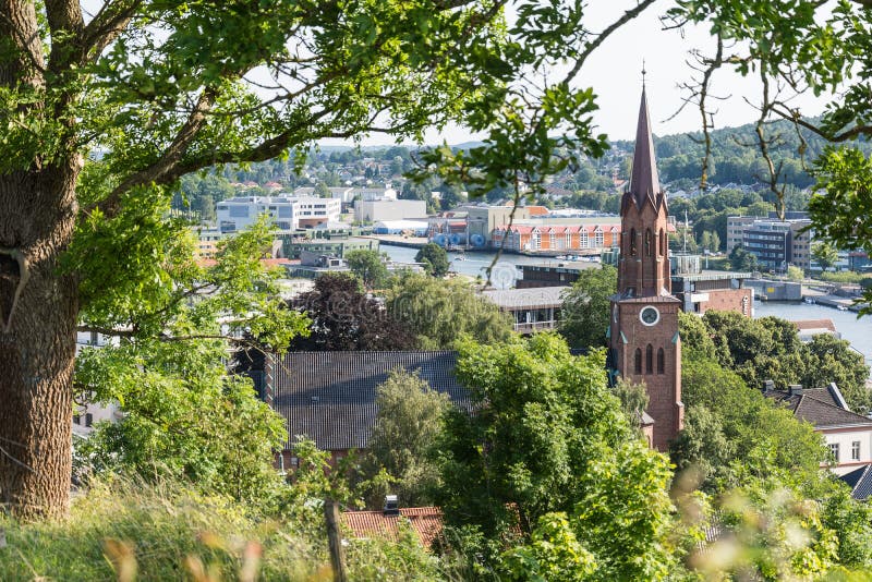 Tonsberg Pelo Panorama Do Dia Fotografia Editorial - Imagem de lugar ...