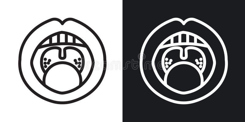 Tonsil Icon. Trendy Modern Flat Linear Vector Tonsil Icon on White ...