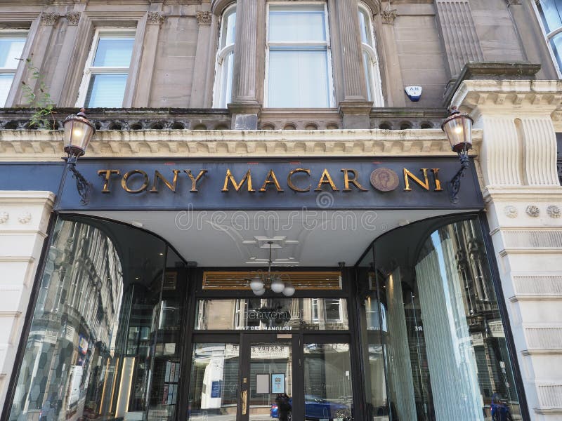 Tony Macaroni Restaurant Sign in Dundee Editorial Stock Photo - Image ...