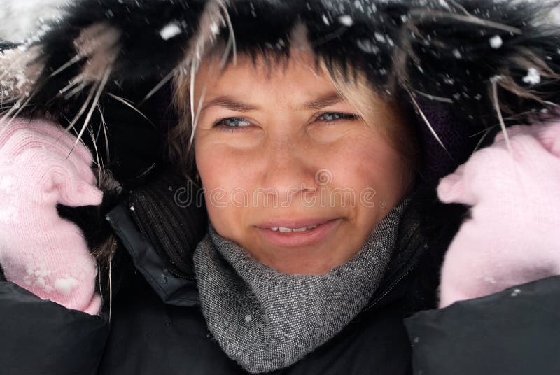 Too cold. stock photo. Image of season, coat, face, lifestyles - 17715300