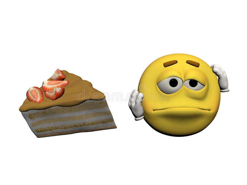 Too Greedy Emoticon - 3d Render Stock Illustration - Illustration of ...