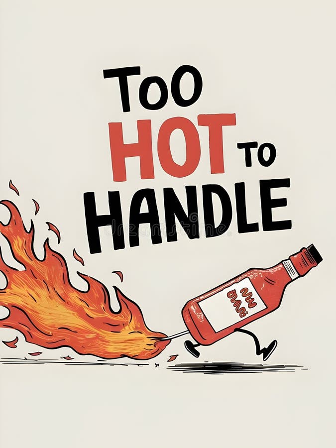 Too Hot to Handle Sauce stock illustration. Illustration of heat ...
