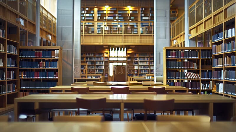 Too Many Books in the Library, Library Inside, Modern Library Interior ...