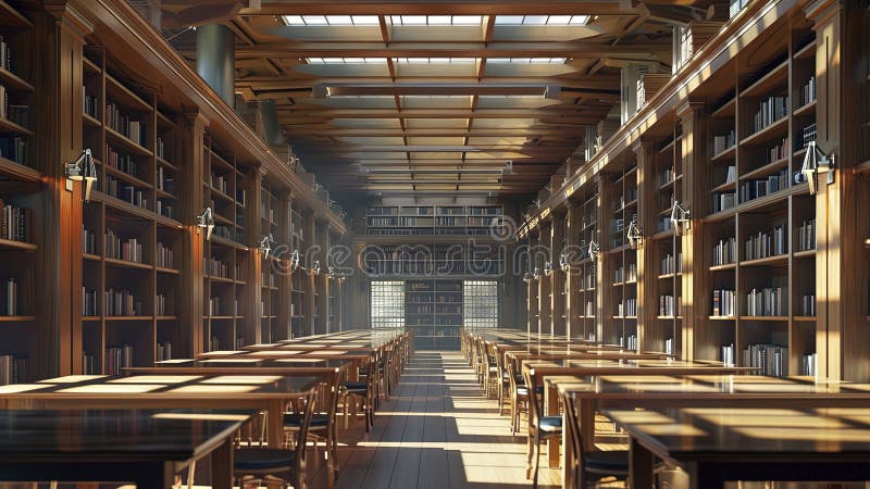 Too Many Books in the Library, Library Inside, Modern Library Interior ...