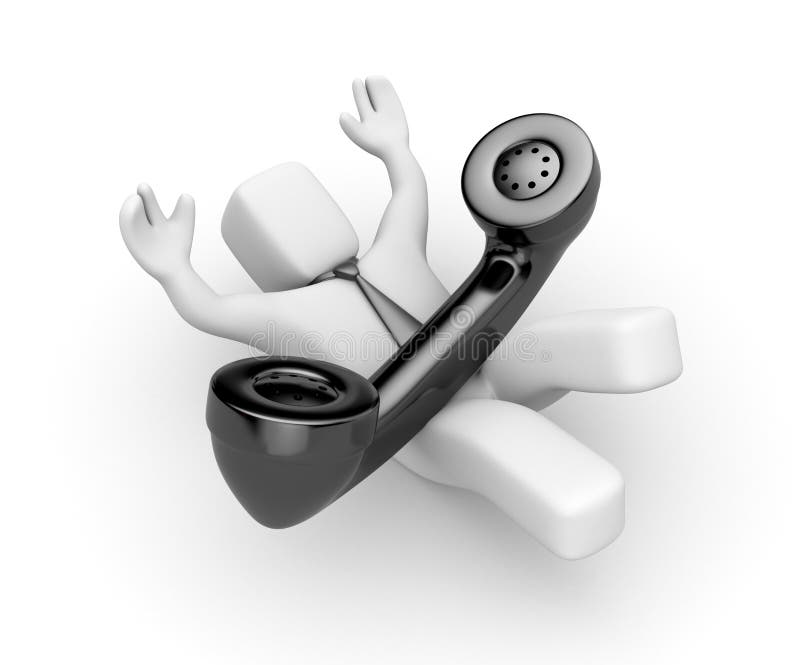 Too many calls stock illustration. Illustration of employer - 40926970
