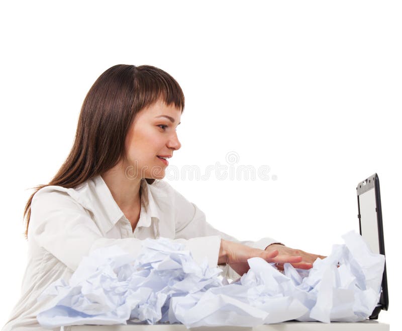 Too Many Paper Work. Concept Stock Image - Image of lady, help: 27151363