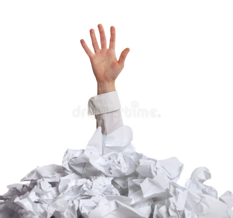 Too Many Paper Work. Concept Stock Photo - Image of girl, modern: 27151364