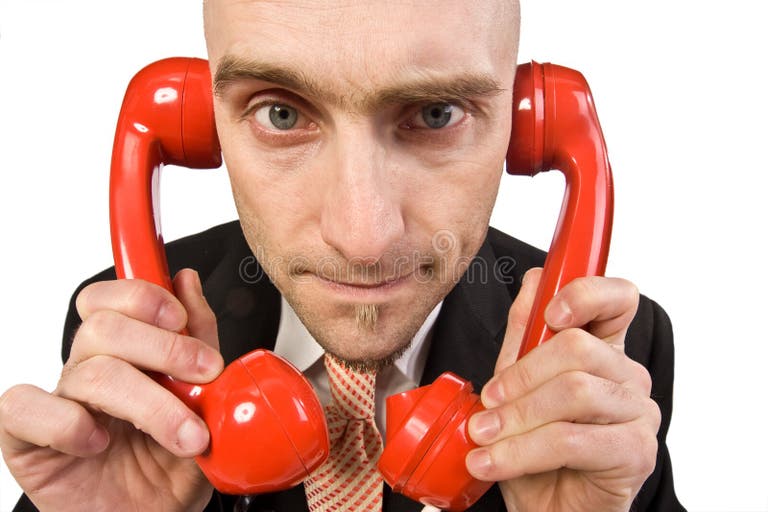 Too Many Phone Calls stock image. Image of hold, close - 4384571