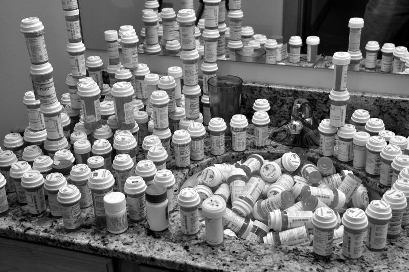 Too many pill bottles stock photo. Image of medicine - 46289742