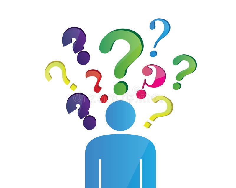 Too many question in head stock vector. Illustration of business - 83851433