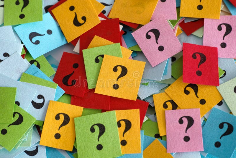 Too Many Questions stock photo. Image of multicolored - 48616384