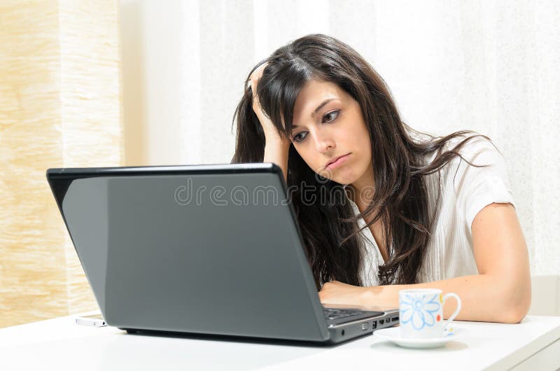 Too much homework stock photo. Image of female, caucasian - 24717316