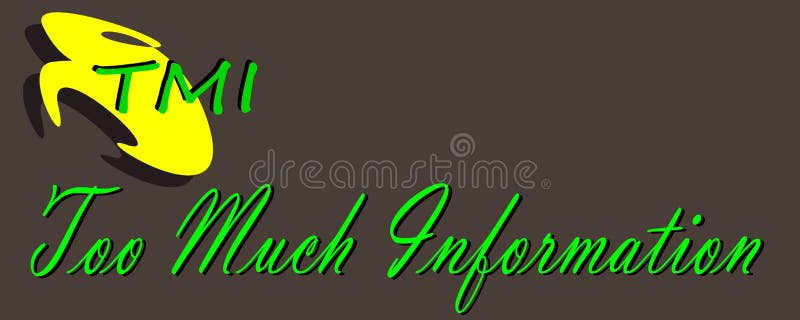 Too Much Information Abbreviation are Displayed with Text Stock Vector ...