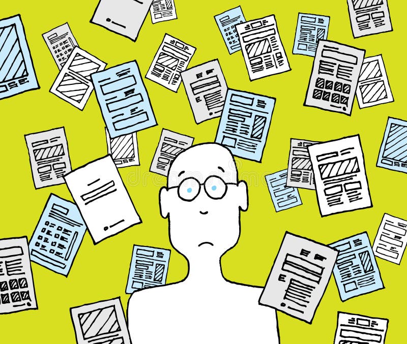 Too much information stock illustration. Illustration of test - 30561332