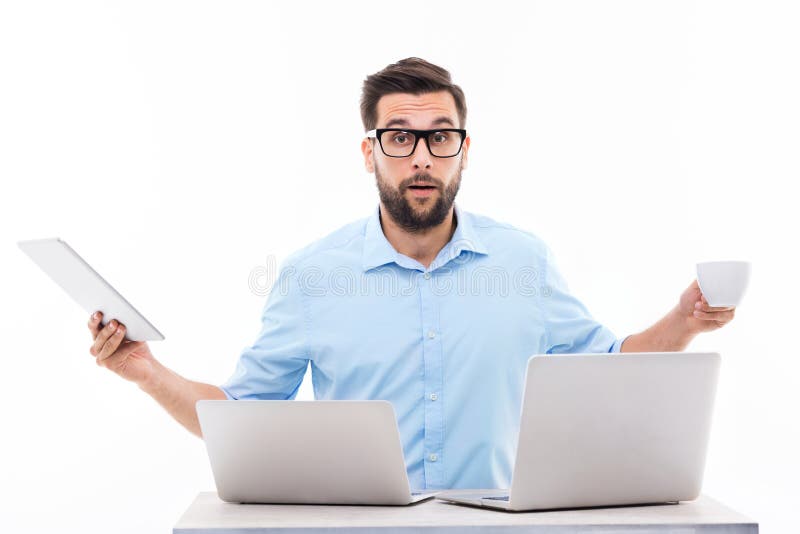 Too much technology stock image. Image of alone, executive - 63733423