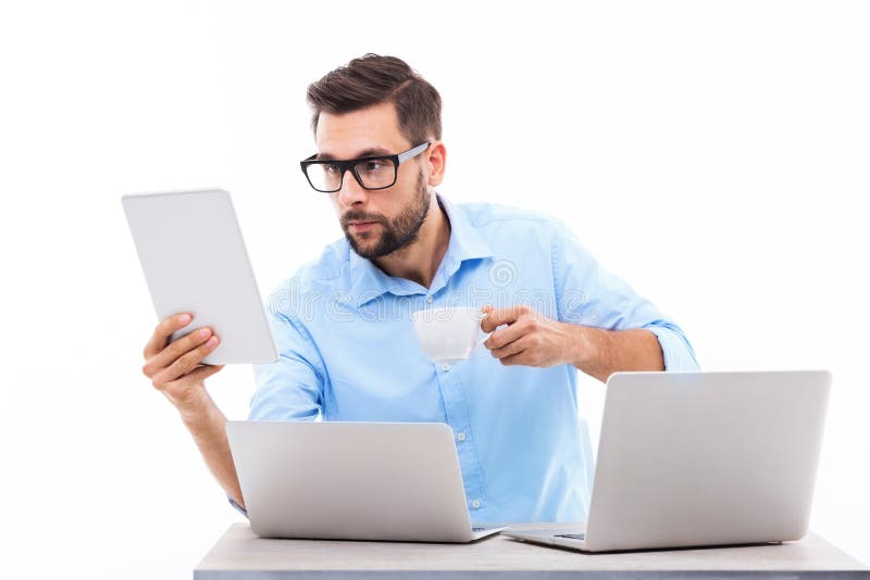 Too much technology stock photo. Image of corporate, adults - 63733444
