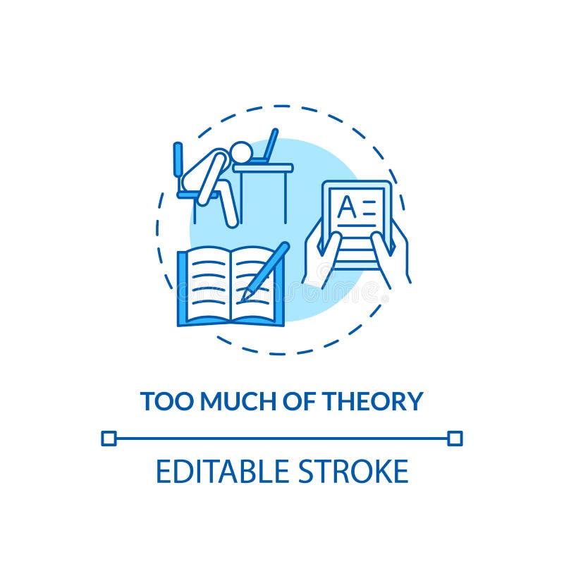 Too Much Theory Concept Icon Stock Illustration - Illustration of idea ...