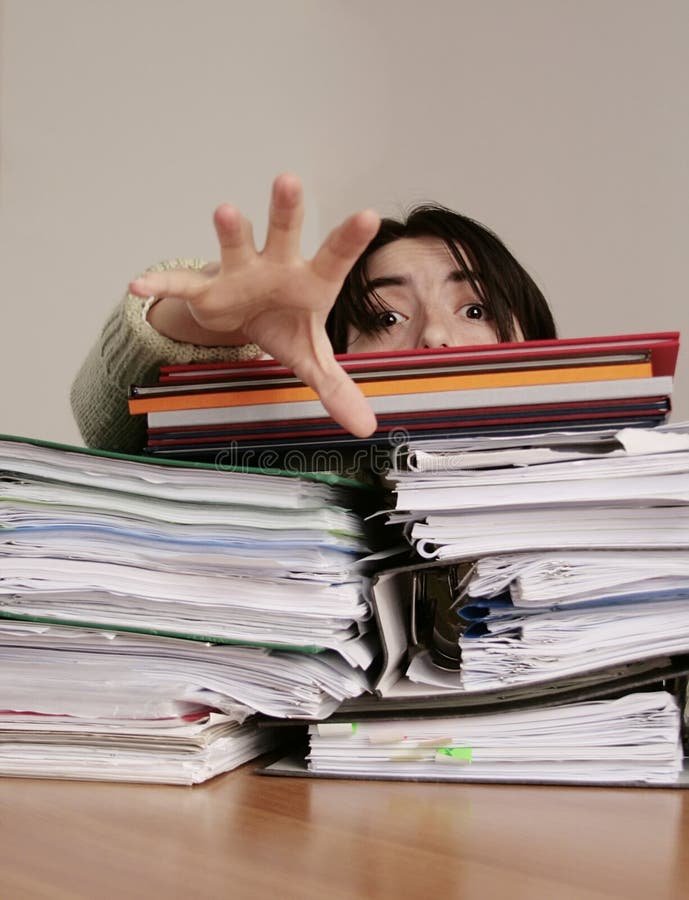 Too much work stock image. Image of worker, secretary - 13609063