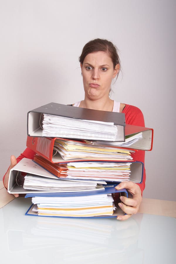 Too much work stock image. Image of worker, secretary - 13609063