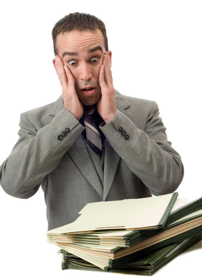 Too Much Work stock photo. Image of shock, overworked - 7913756