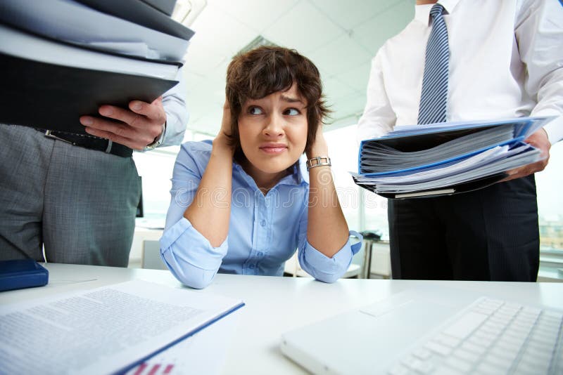 Too much work stock image. Image of expression, exhausted - 33381807