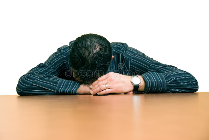 Too tired stock photo. Image of boss, sleeping, isolated - 2343466
