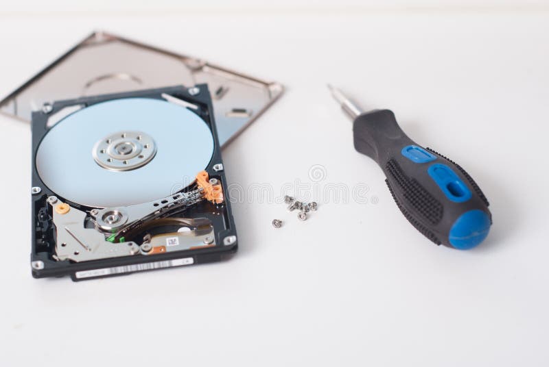 Took Apart the Hard Drive from the Computer, Stock Photo - Image of ...