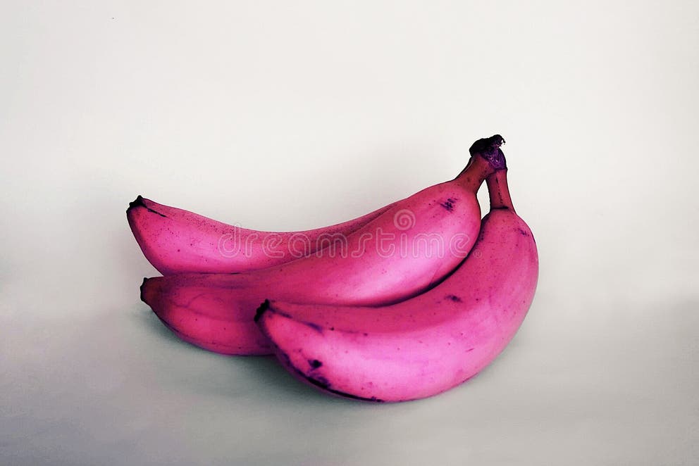 Pink bananas stock photo. Image of banan, fruit, photoshop - 153228492