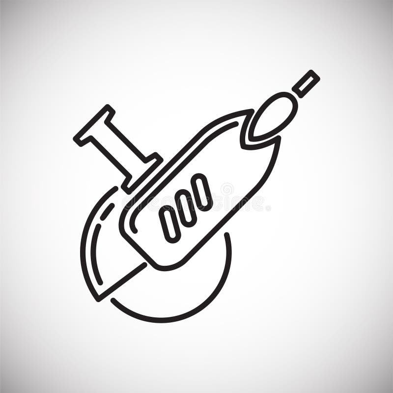 Tool Angle Grinder Line Icon on White Background for Graphic and Web ...