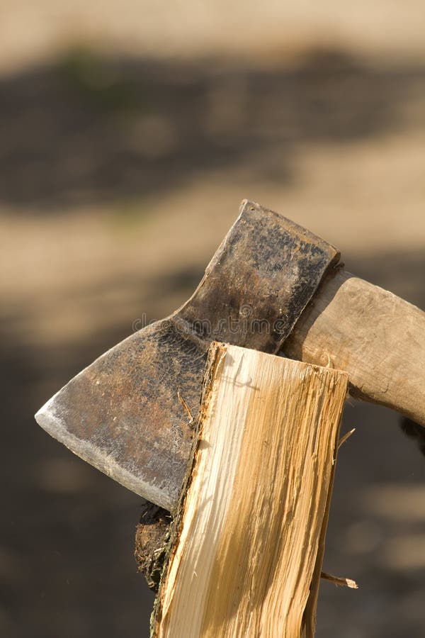 Tool ax chop log stock image. Image of firewood, tool - 21314397