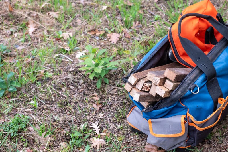 Construction or Archaeology Equipment in a Bag Stock Illustration ...