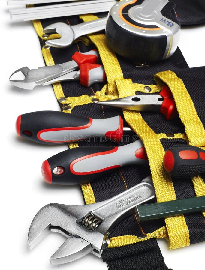 Tool belt close-up stock photo. Image of restoring, wrench - 52135396