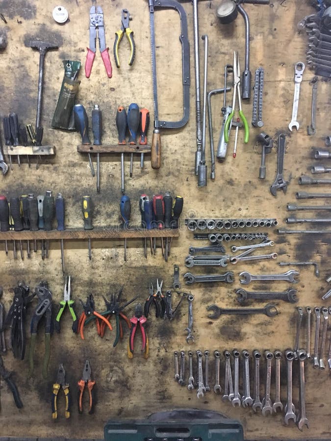 Tool board stock image. Image of pliers, board, hammer - 109307695