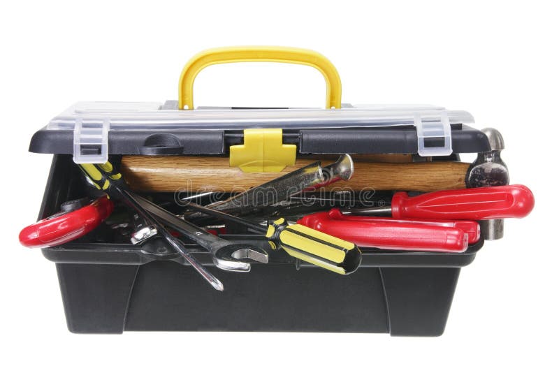 Tools in the toolbox stock photo. Image of black, washer - 6453556