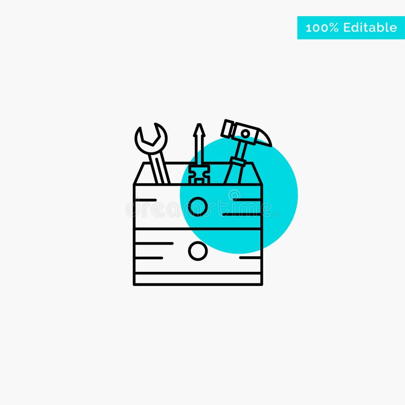 Tool, Box, Carpenter, Tools Turquoise Highlight Circle Point Vector ...