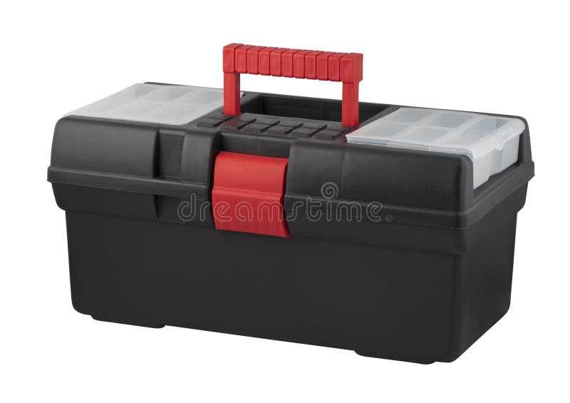 Empty Red Toolbox stock photo. Image of toolbox, hinges - 19206318