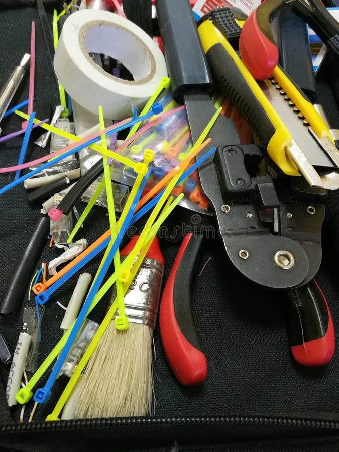 Tool box stock photo. Image of mess, tools, colors, tool - 82272328