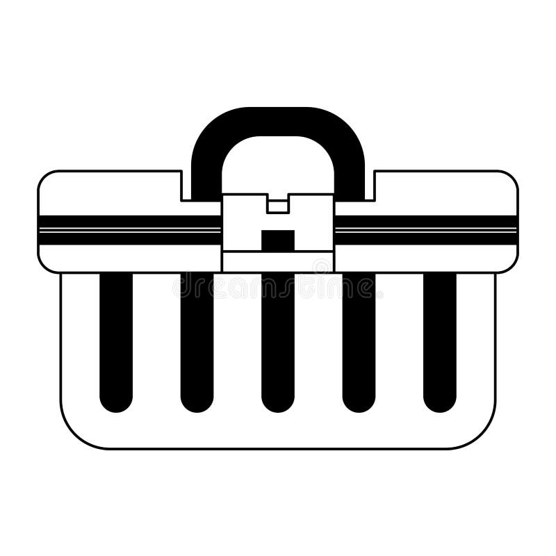 Tool Box Icon Cartoon Isolated in Black and White Stock Vector ...