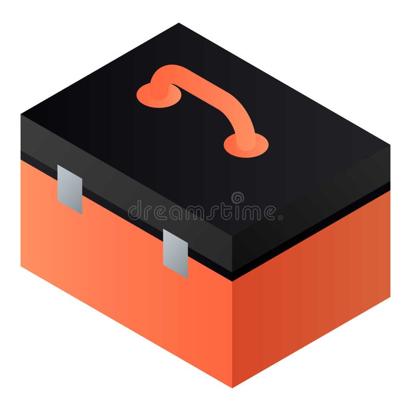 Tool Box Icon, Isometric Style Stock Vector - Illustration of retro ...