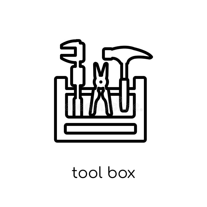 Toolbox Icon Isolated on White Background, Toolbox Sign Stock Vector ...