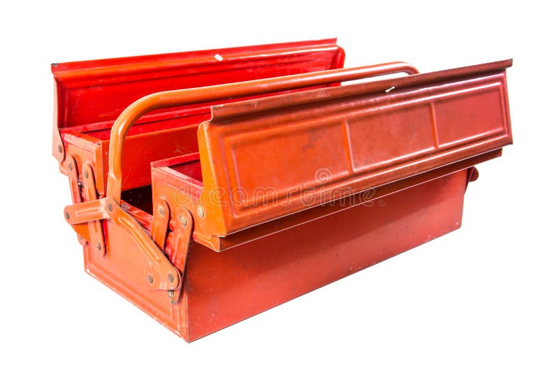 Tool Box Isolated on White Background. Metal Toolbox Isolated Stock ...