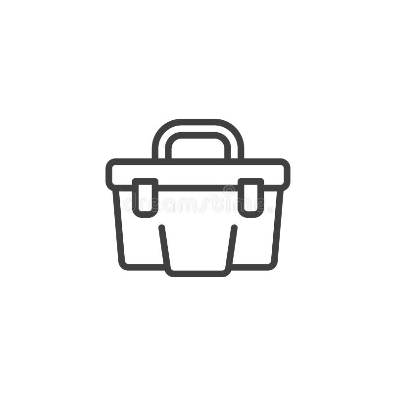 Tool box line icon stock vector. Illustration of repair - 252566350